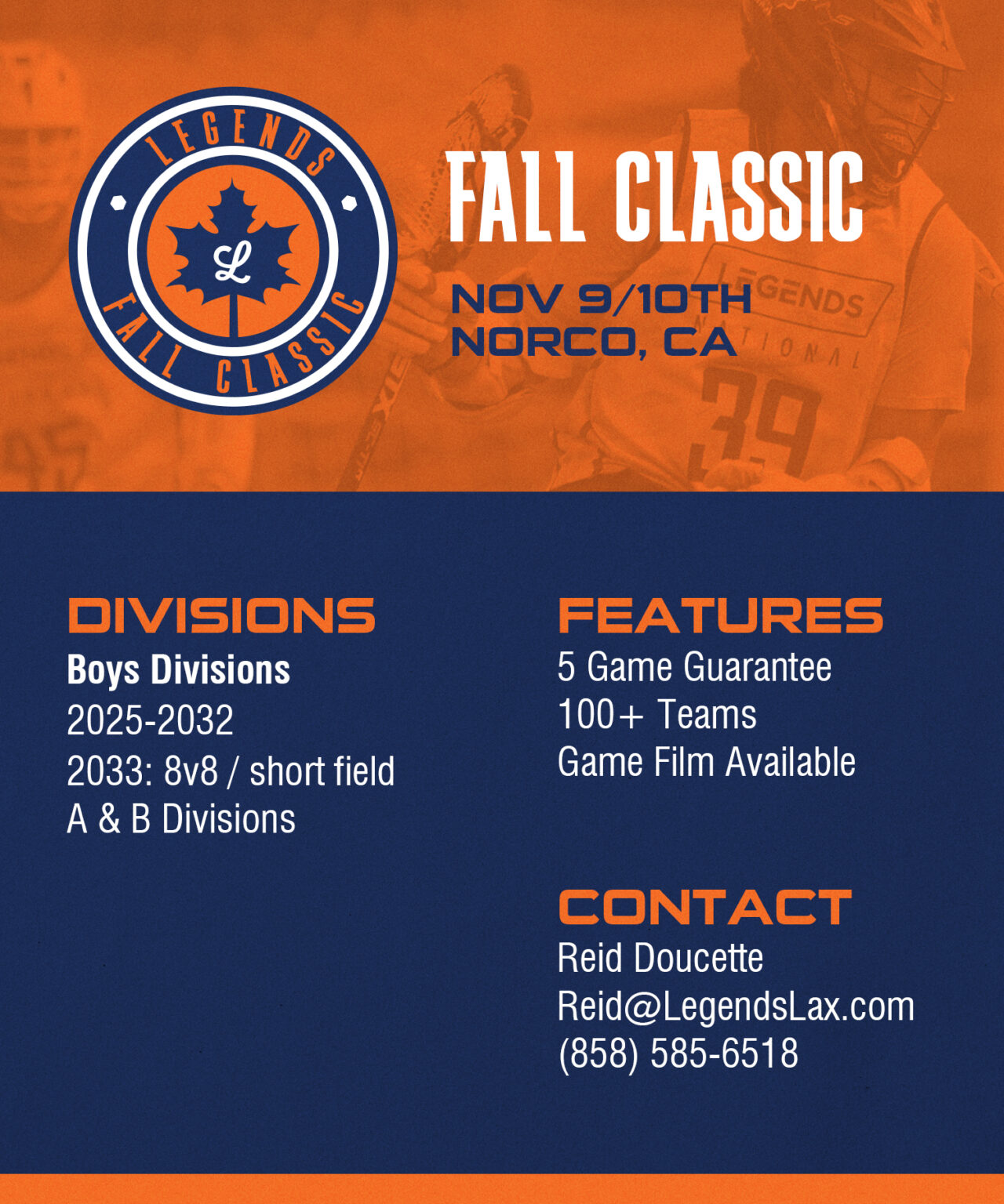 Legends Fall Classic | LEGENDS LACROSSE