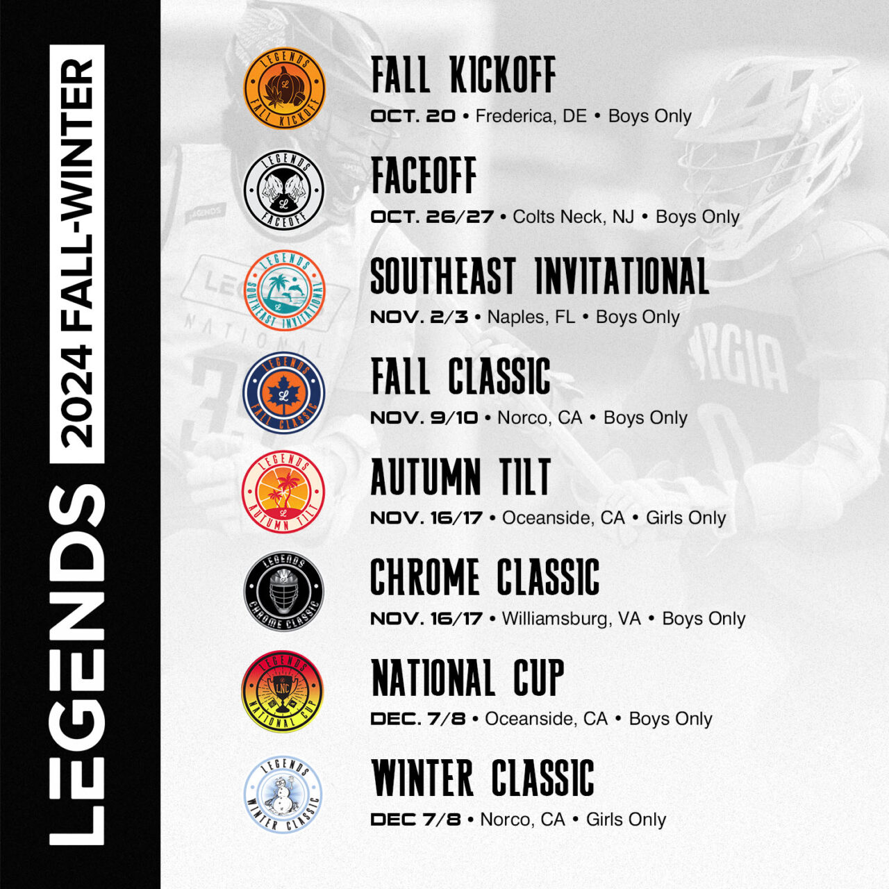 Events from June 26, 2021 – June 13 | LEGENDS LACROSSE